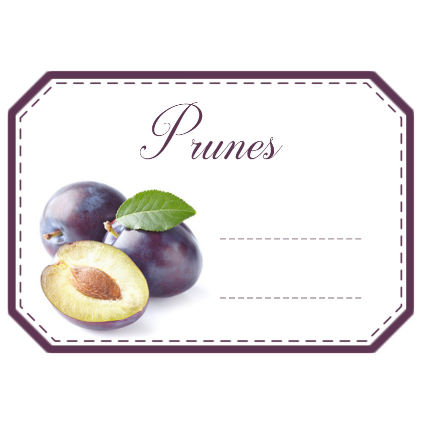 Étiquettes confiture prune x10 – Mon Bio Jardin